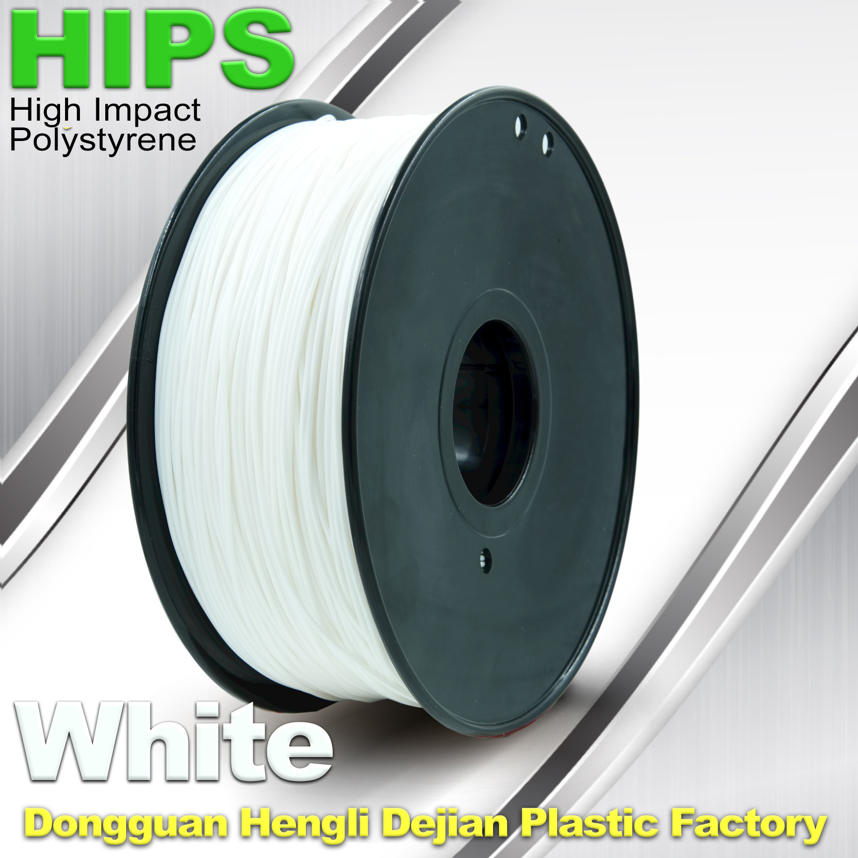 Custom White HIPS 3D Printer Filament ขนาด 1.75 มม. / 3 มม. วัสดุพิมพ์ ...